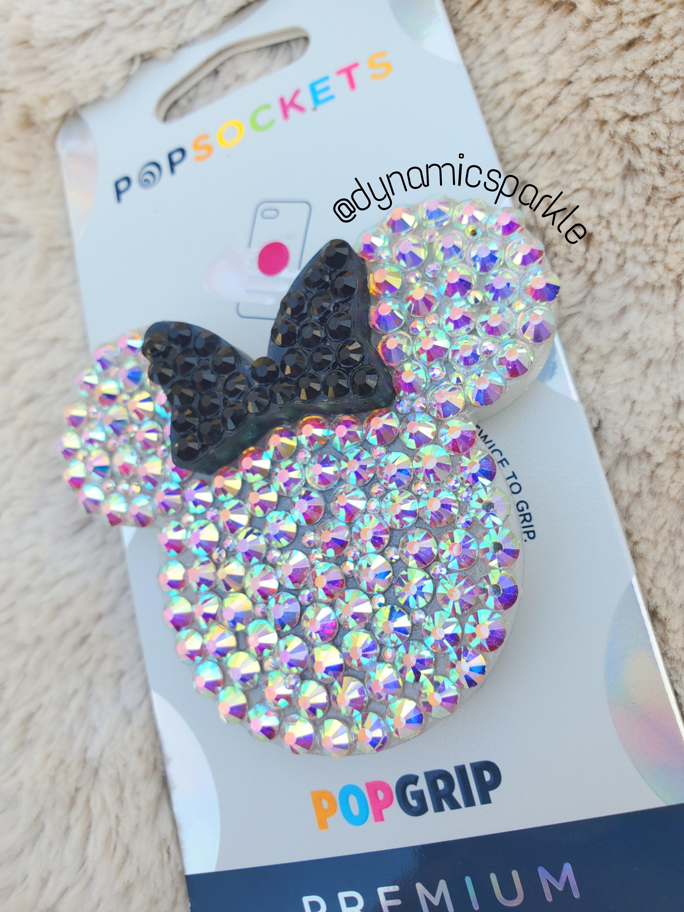 Custom Rainbow AB Minnie Mouse Inspired Bling Popsocket - Etsy
