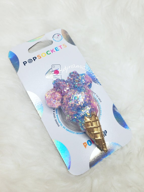 Minnie Drippy Holographic Ice Cream Rhinestones Popsocket - Etsy