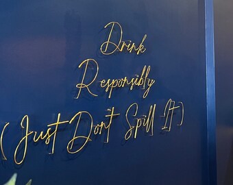 Drink Responsibly Sign | Etsy