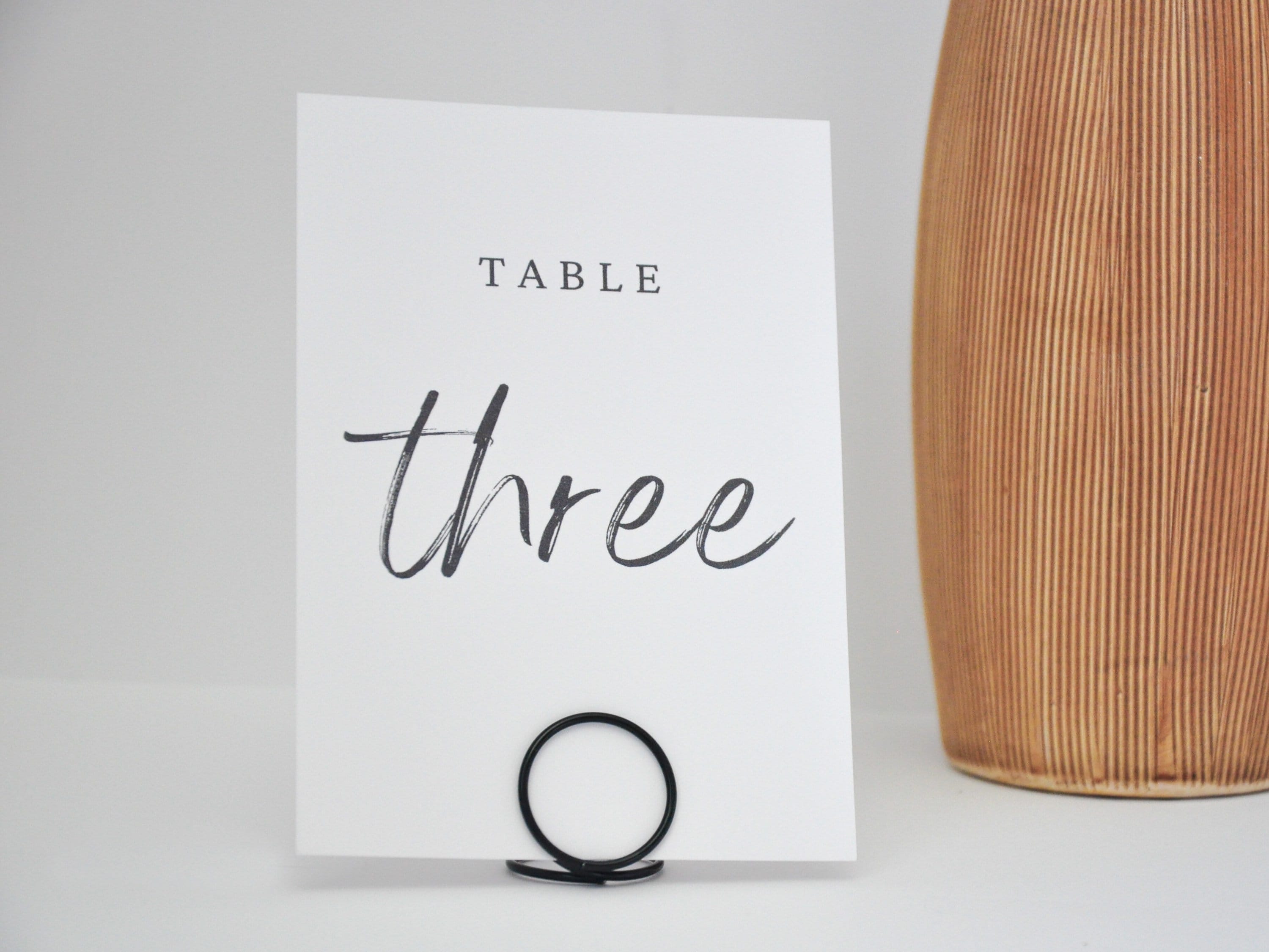 Wire Table Number Holder Place Card Circle Minimalist - Etsy UK