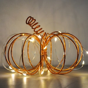 Wire Pumpkin Decor With Lights, Halloween Decorations, Pumpkin Decor ...
