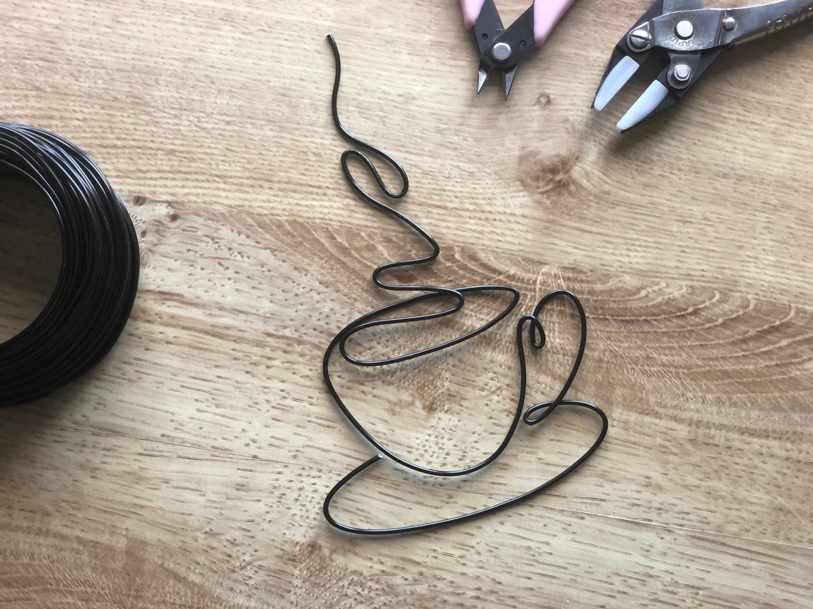 Wire Coffee Tea Cup Sign Wire Art Wall Decor Kitchen - Etsy