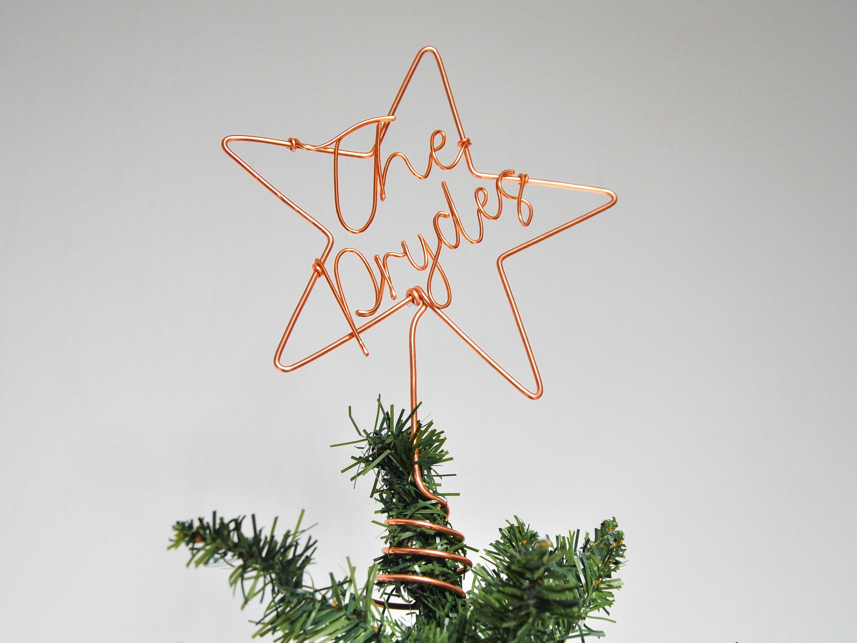 Personalised Christmas Tree Topper Star Tree Topper - Etsy