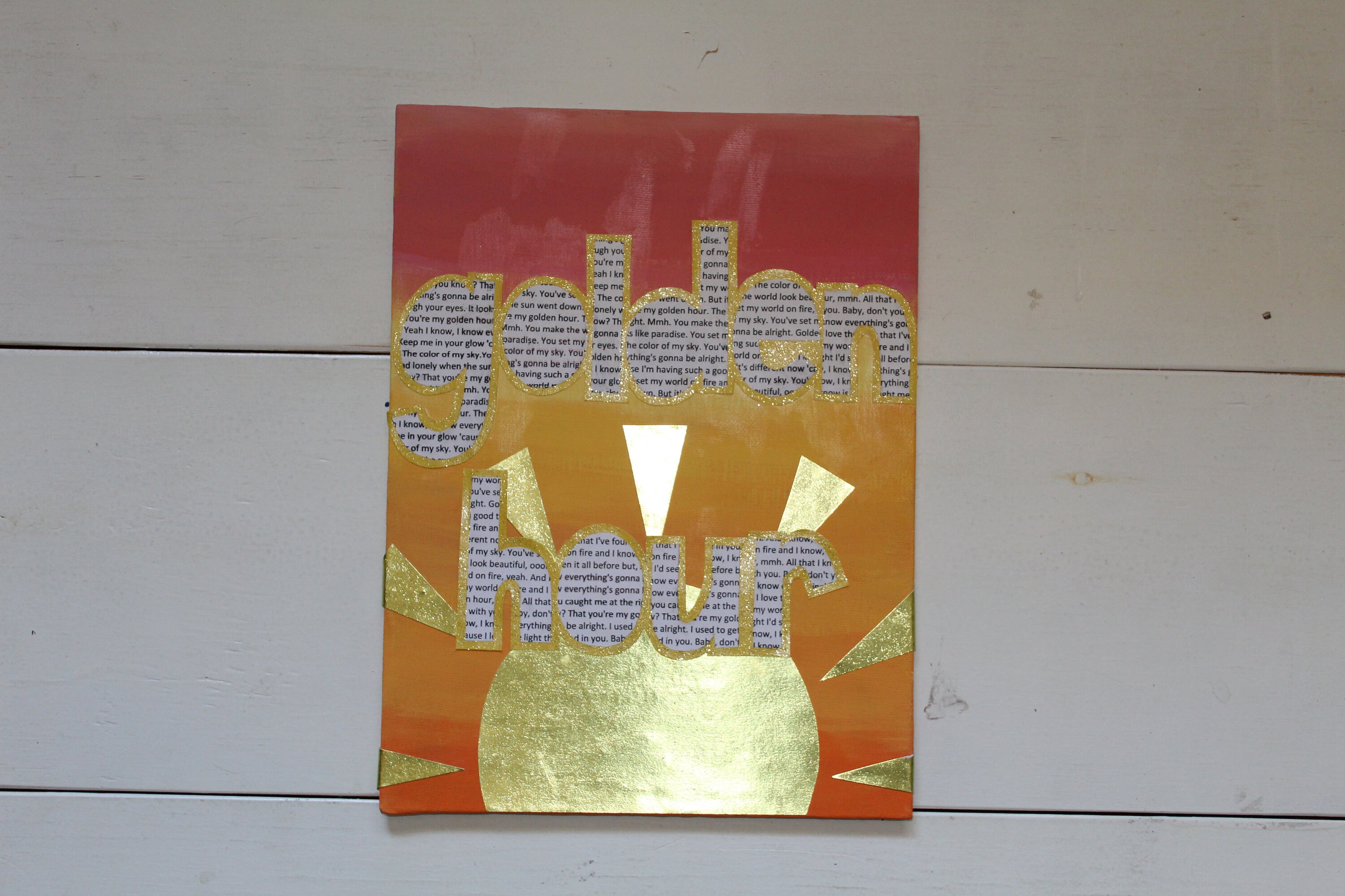 Golden Hour Lyrics Canvas - Etsy Sweden