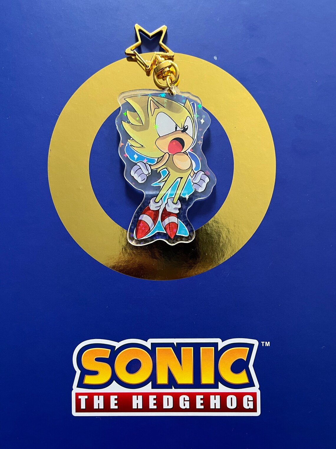 Sonicsuper Sonic Keychain - Etsy