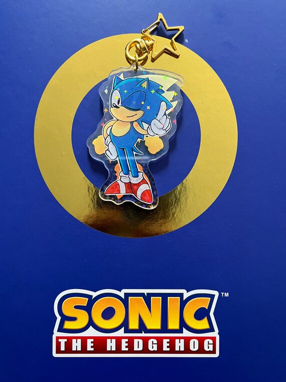 Sonicsuper Sonic Keychain - Etsy