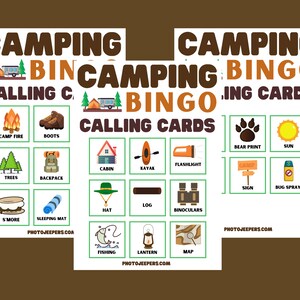 Camping BINGO for Kids, Kids Camping Game, Preschool Bingo Activity ...