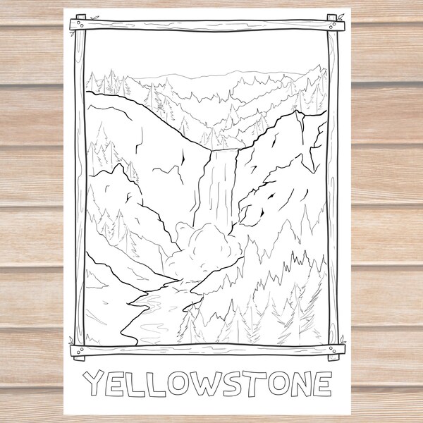 Yellowstone Coloring Pages - Etsy UK