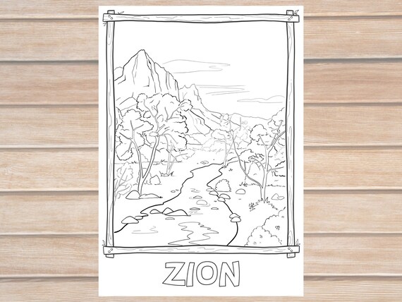 Zion National Park Coloring Pages