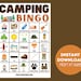 Camping BINGO for Kids Kids Camping Game Preschool Bingo | Etsy