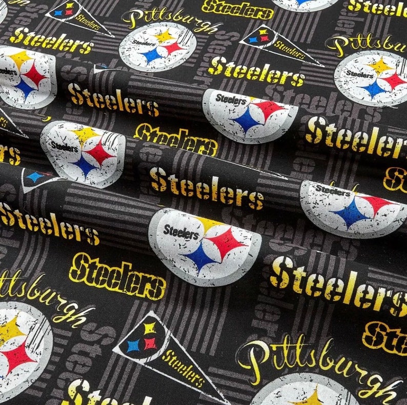 Pittsburgh Steelers NFL Football 100% Cotton Retro Fabric DIY Mask ...