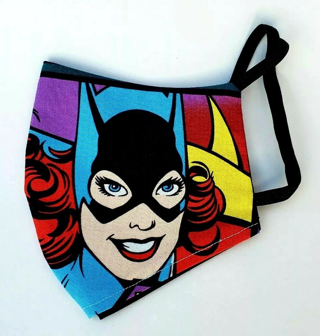DC Comics Face Mask BAT GIRL Girl Power Super Heroes Adult - Etsy