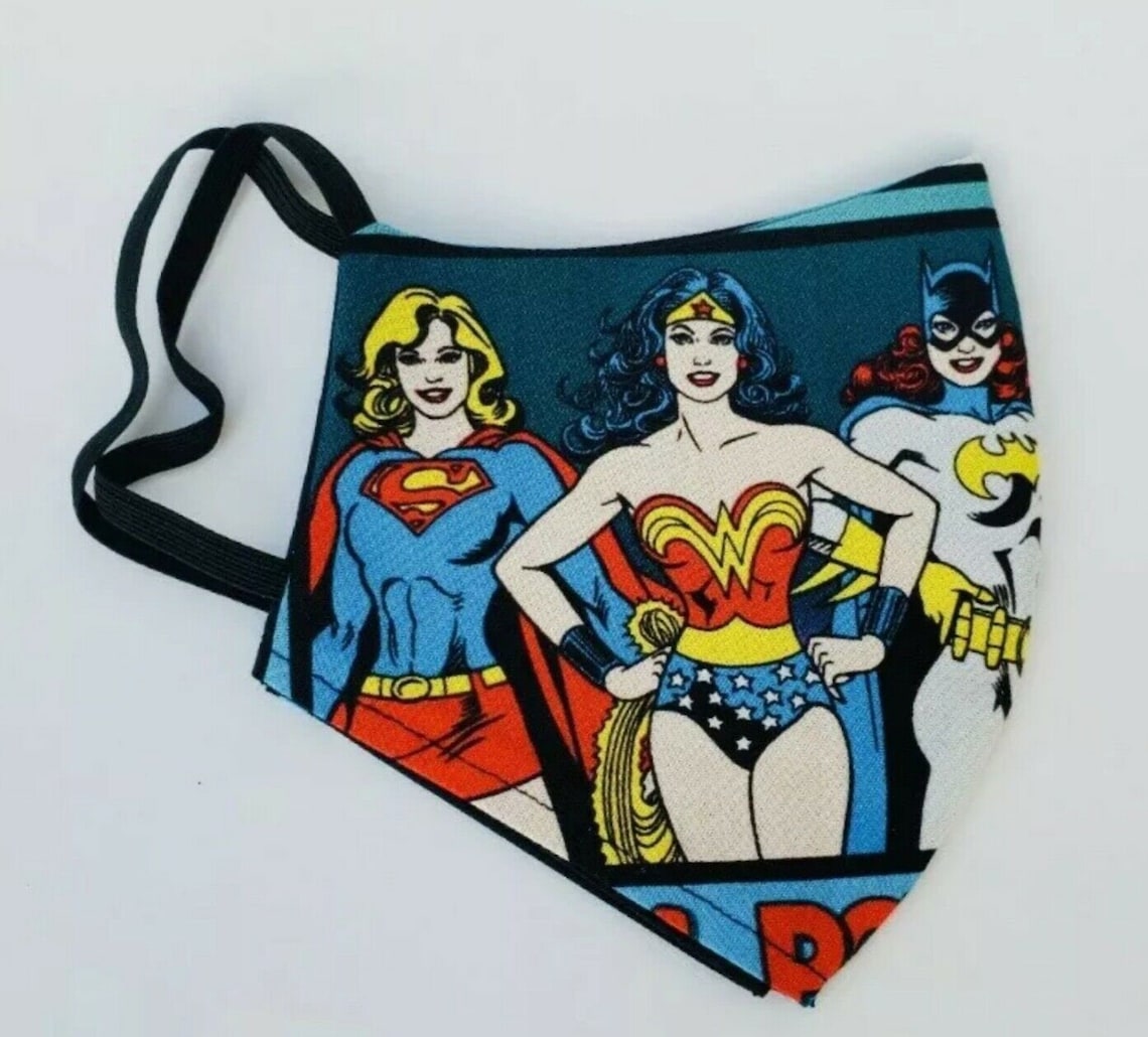 Adult Face Mask Cotton DC Comics Wonder Woman Super Woman - Etsy