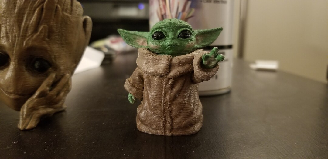 Baby Yoda 3D Printed | Grogu | Hand Painted | Variety of Colors |the ...