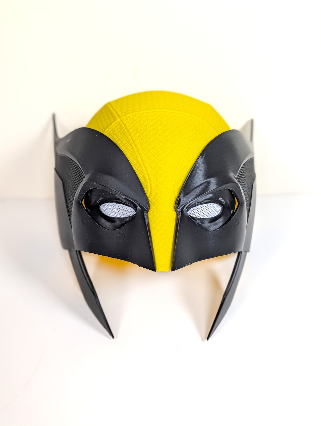 Wolverine Mask 3D Printed Deadpool 3 Yellow & Black Half-shell Helmet ...