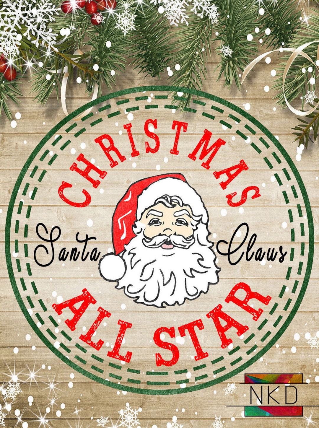 Christmas All Star PNG Design for Sublimation - Etsy