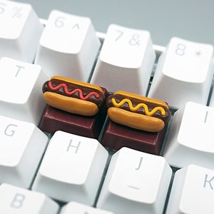 Hot Dog Keycaps Handmade Resin Custom Artisan - Etsy