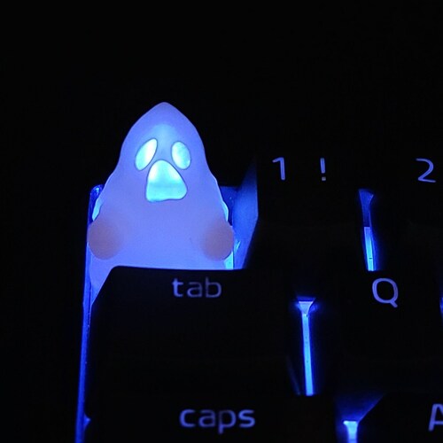 Witch Hat Backlit LED Keycaps Handmade Resin Custom Artisan - Etsy