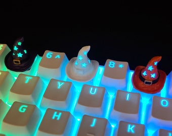 The Avengers Iron Man Backlit LED Keycaps Handmade Resin Custom Artisan ...