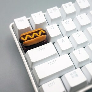 Hot Dog Keycaps Handmade Resin Custom Artisan - Etsy