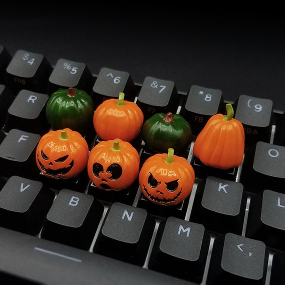 Halloween Pumpkin Keycaps Handmade Resin Custom Artisan - Etsy