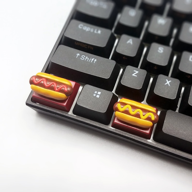 Hot Dog Keycaps Handmade Resin Custom Artisan - Etsy