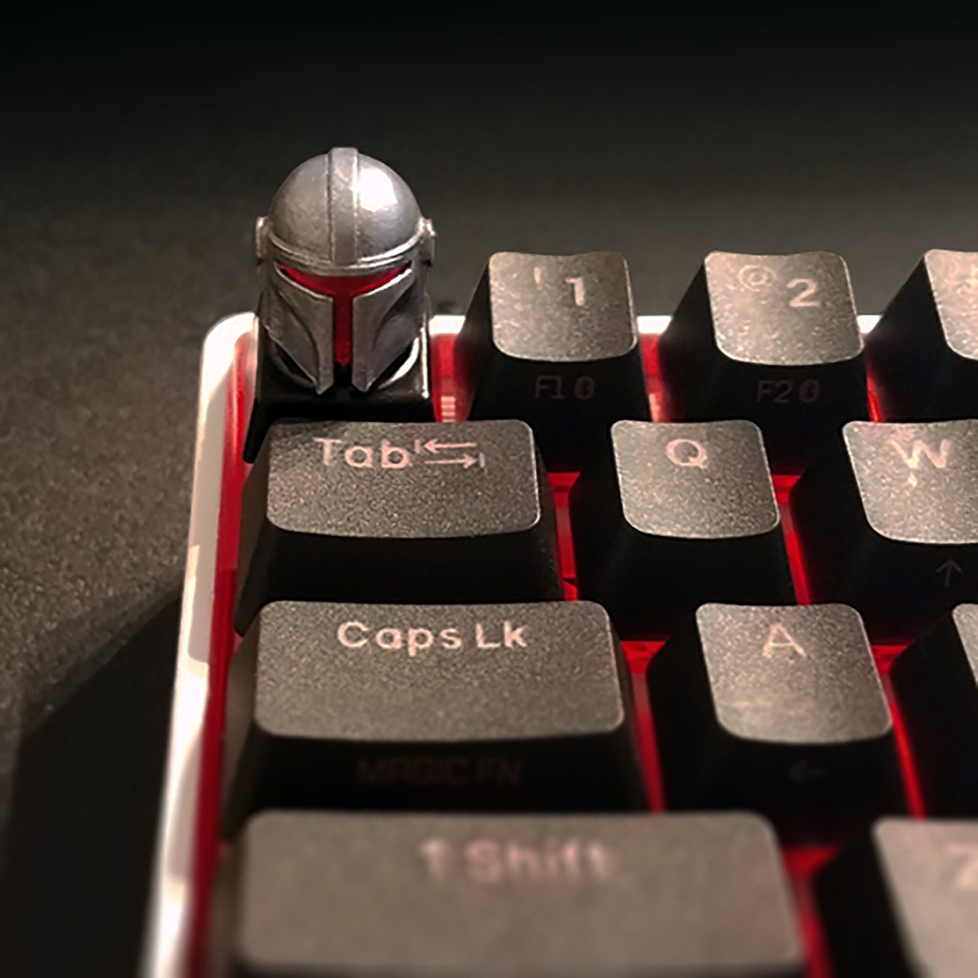 The Mandalorian Backlit LED Keycaps Handmade Resin Custom - Etsy