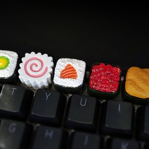 Sushi Roll Keycaps Handmade Resin Custom Artisan - Etsy