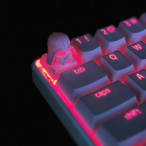 Star Wars Darth Vader White Backlit LED Keycaps Handmade Resin Custom ...