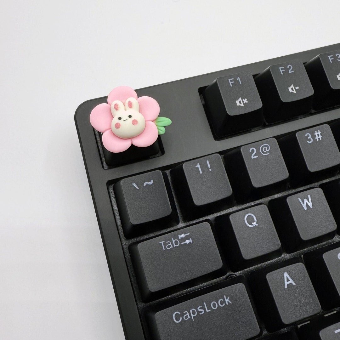Rabbit Bunny Flower Animal Keycaps OEM Profile Custom Artisan - Etsy