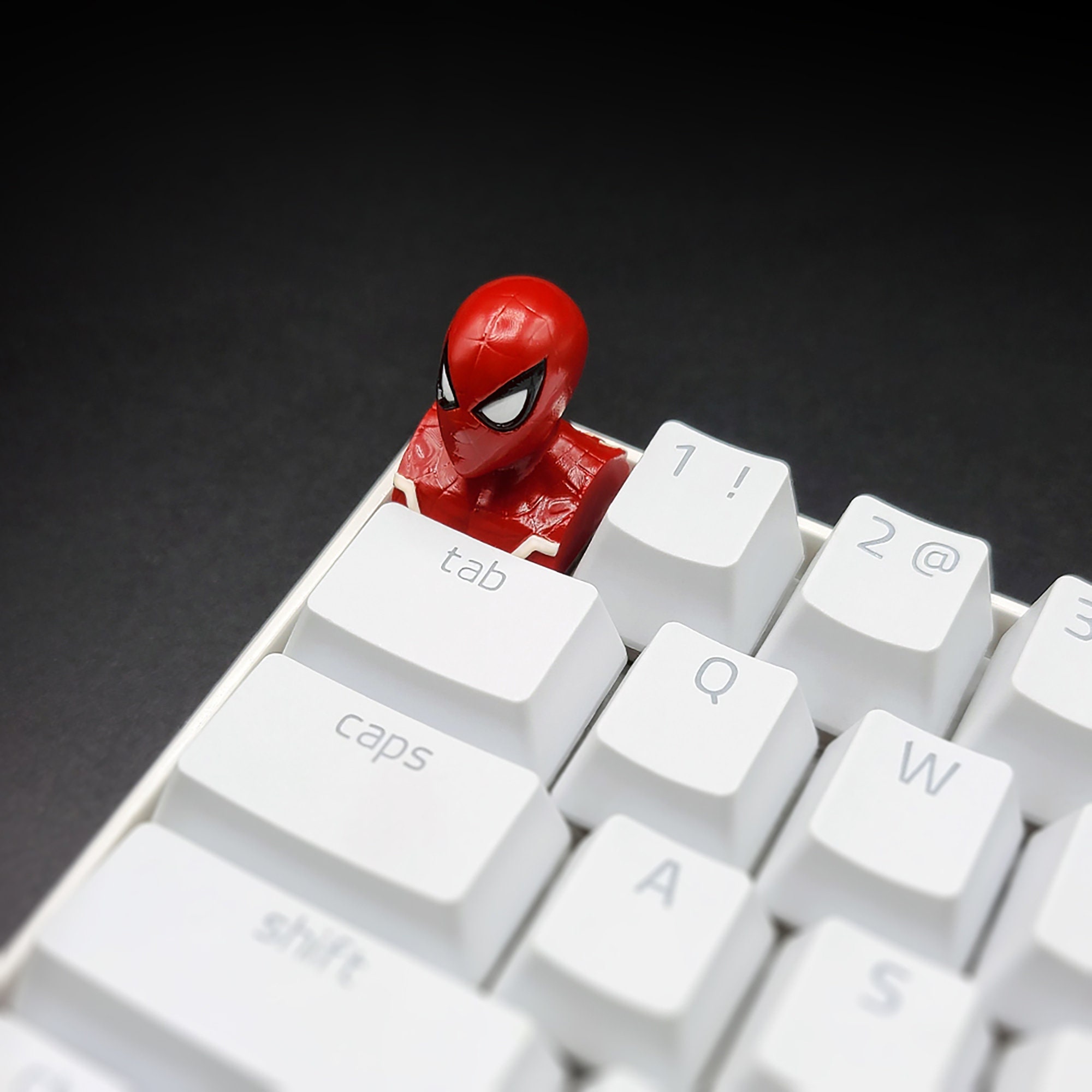Spider-Man Keycaps Handmade Resin Custom Artisan | Etsy