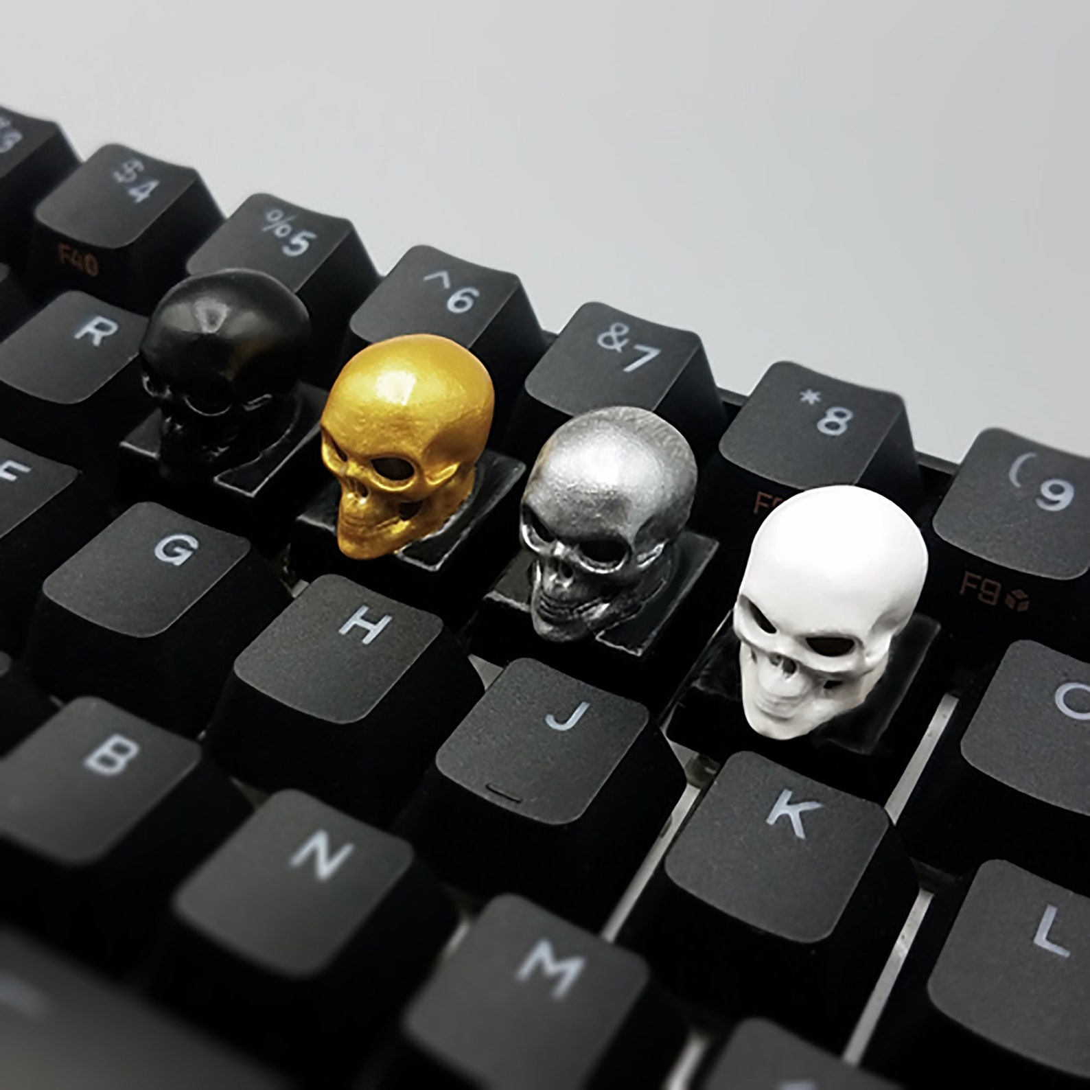 Skull Backlit LED Keycaps Handmade Resin Custom Artisan - Etsy