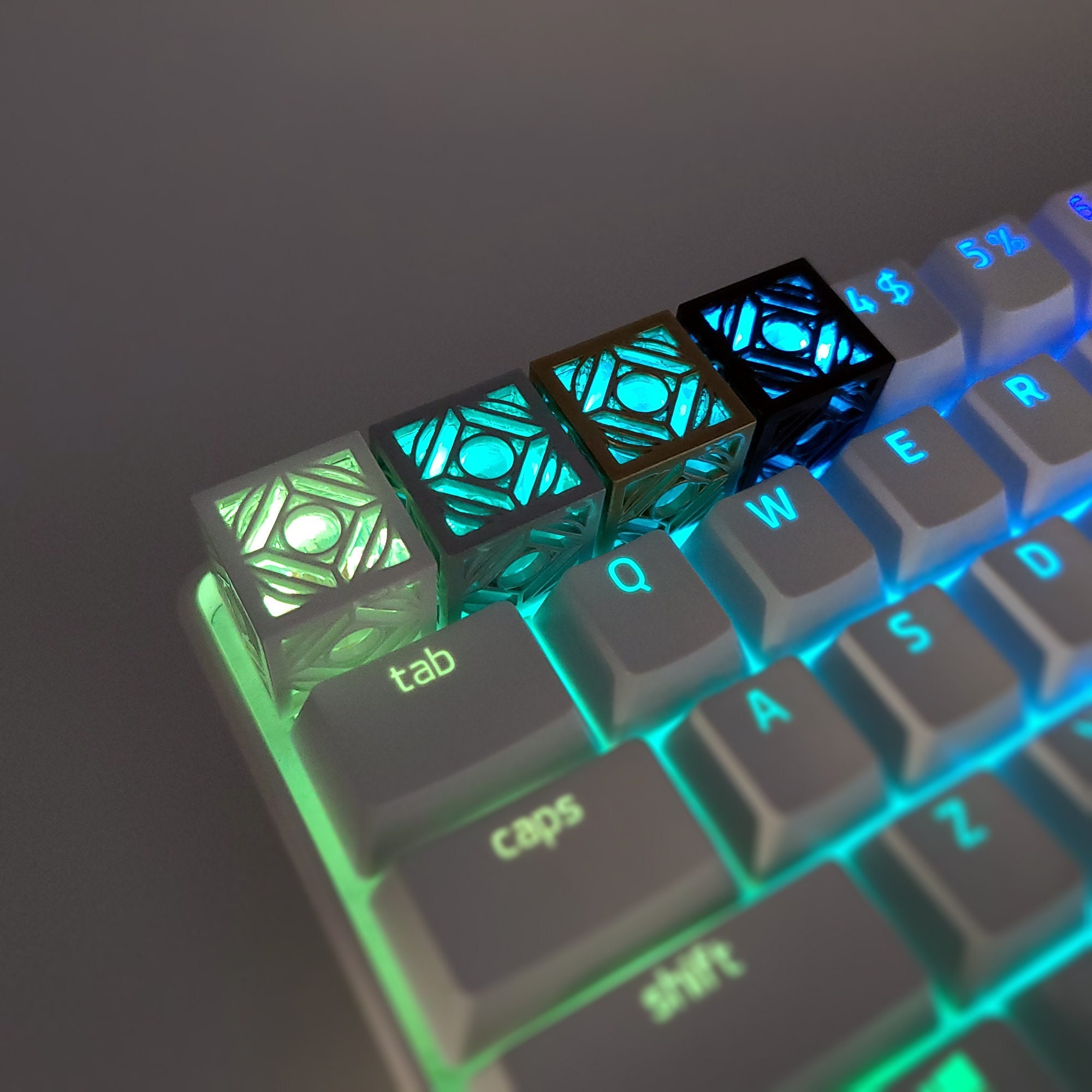 Star Wars Jedi Holocron Backlit LED Keycaps Handmade Resin | Etsy