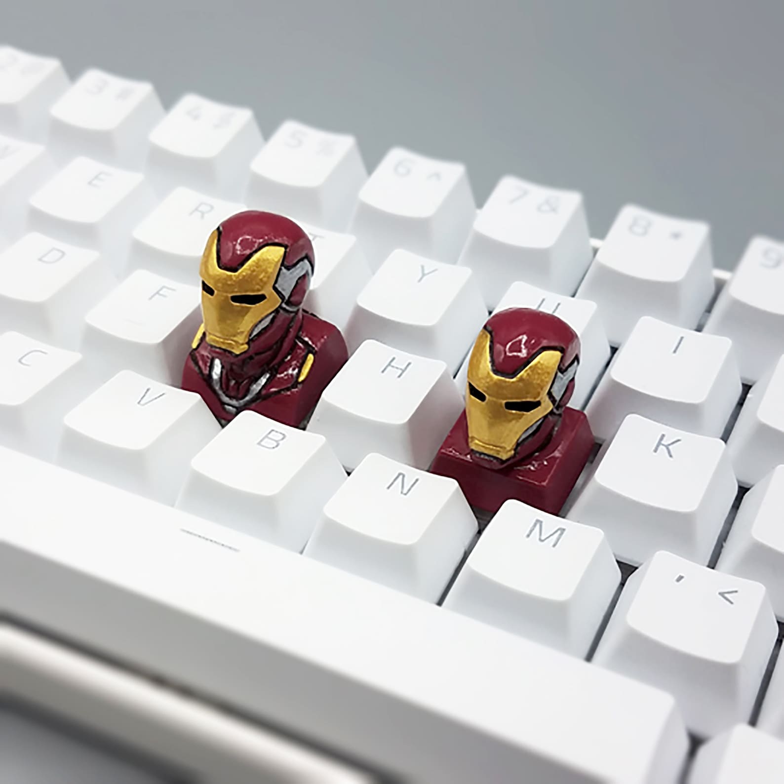 The Avengers Iron Man Backlit LED Keycaps Handmade Resin | Etsy