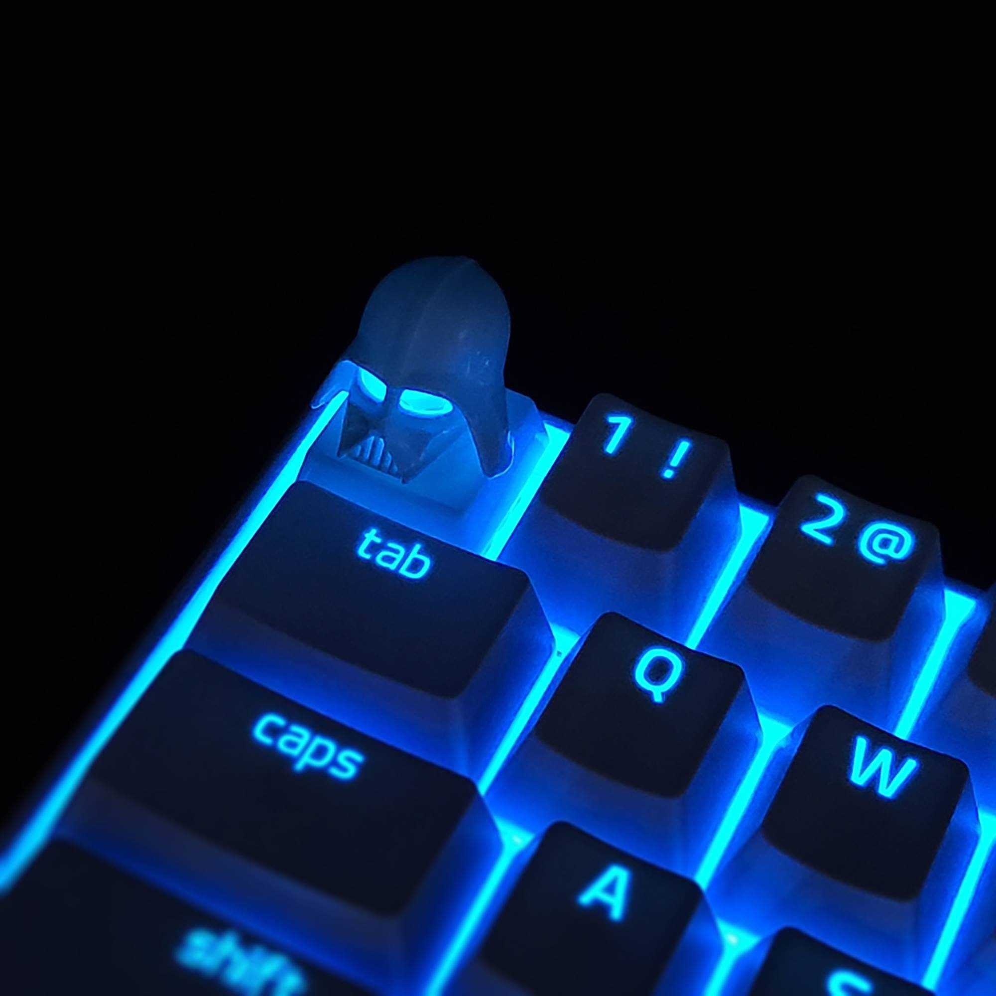 Star Wars Darth Vader White Backlit LED Keycaps Handmade Resin | Etsy
