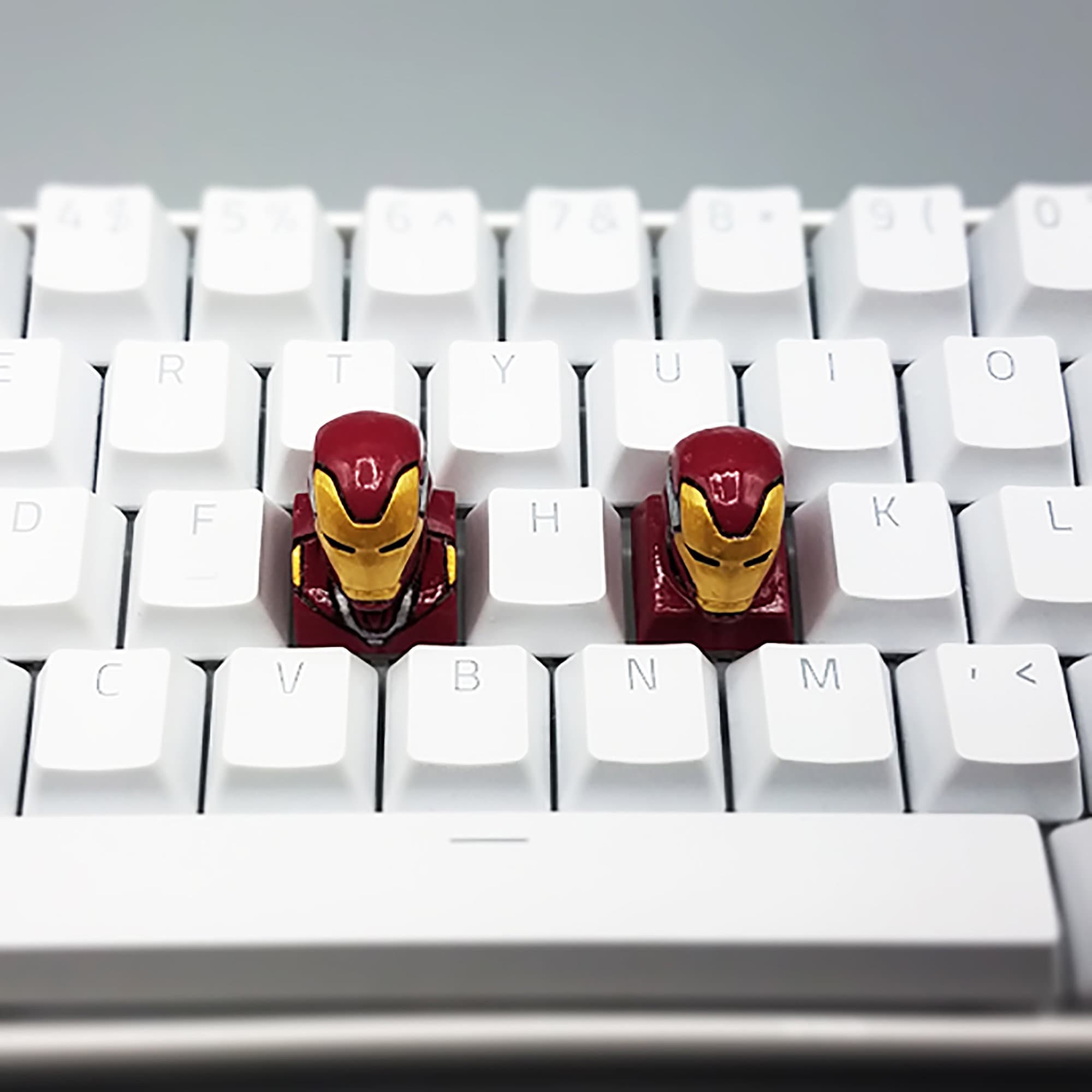 The Avengers Iron Man Backlit LED Keycaps Handmade Resin | Etsy