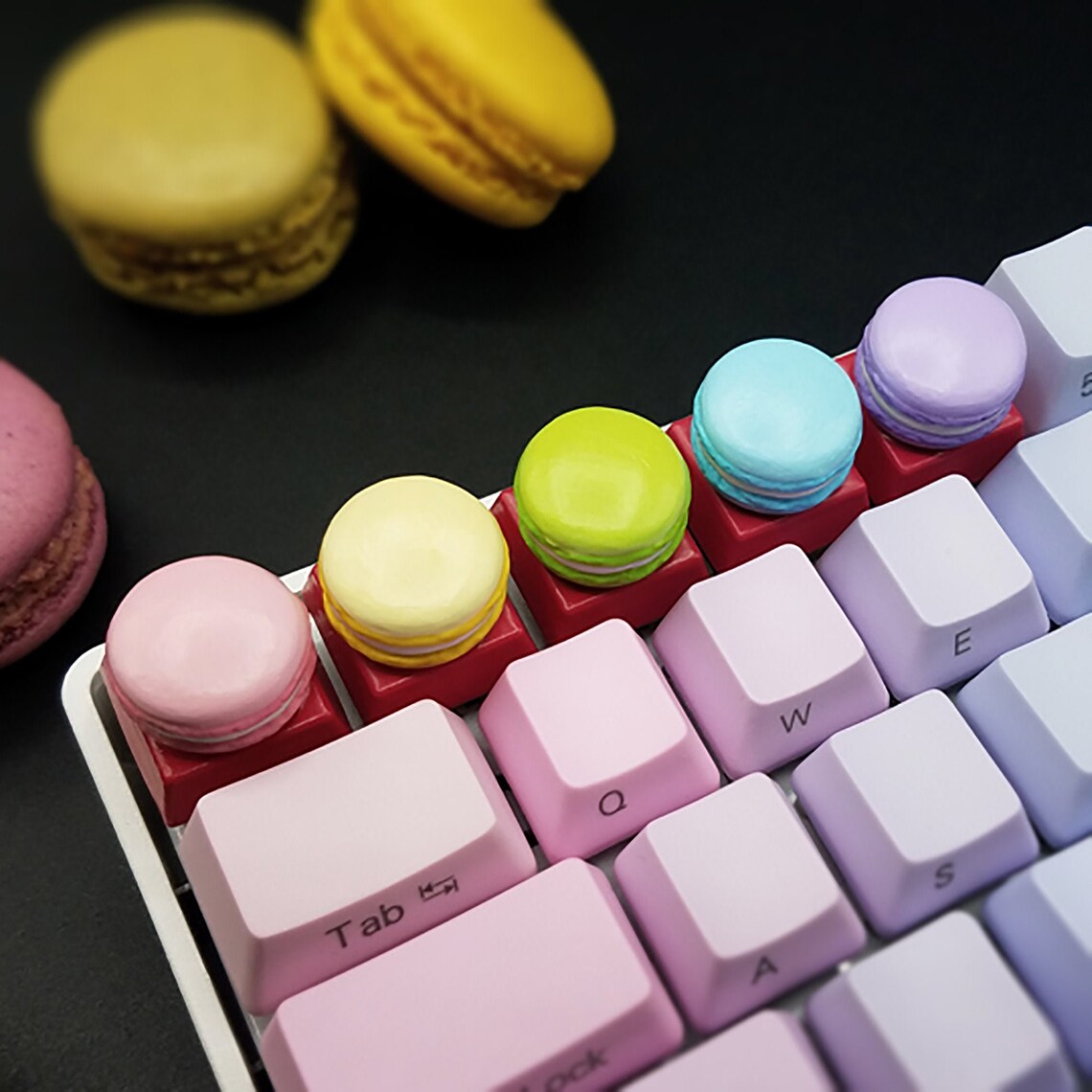 Macaron Keycaps Handmade Resin Custom Artisan | Etsy