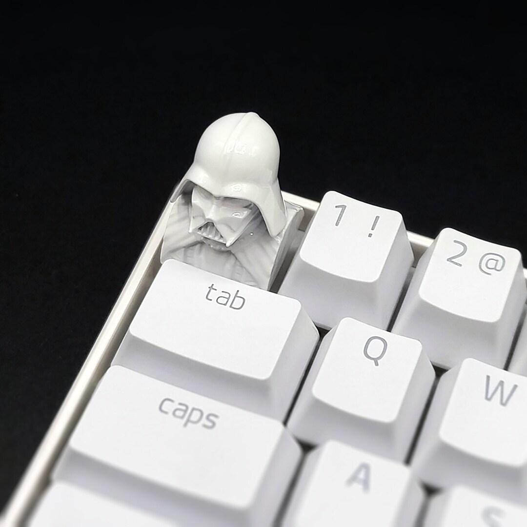 Star Wars Darth Vader White Non-led Keycaps Handmade Resin Custom ...
