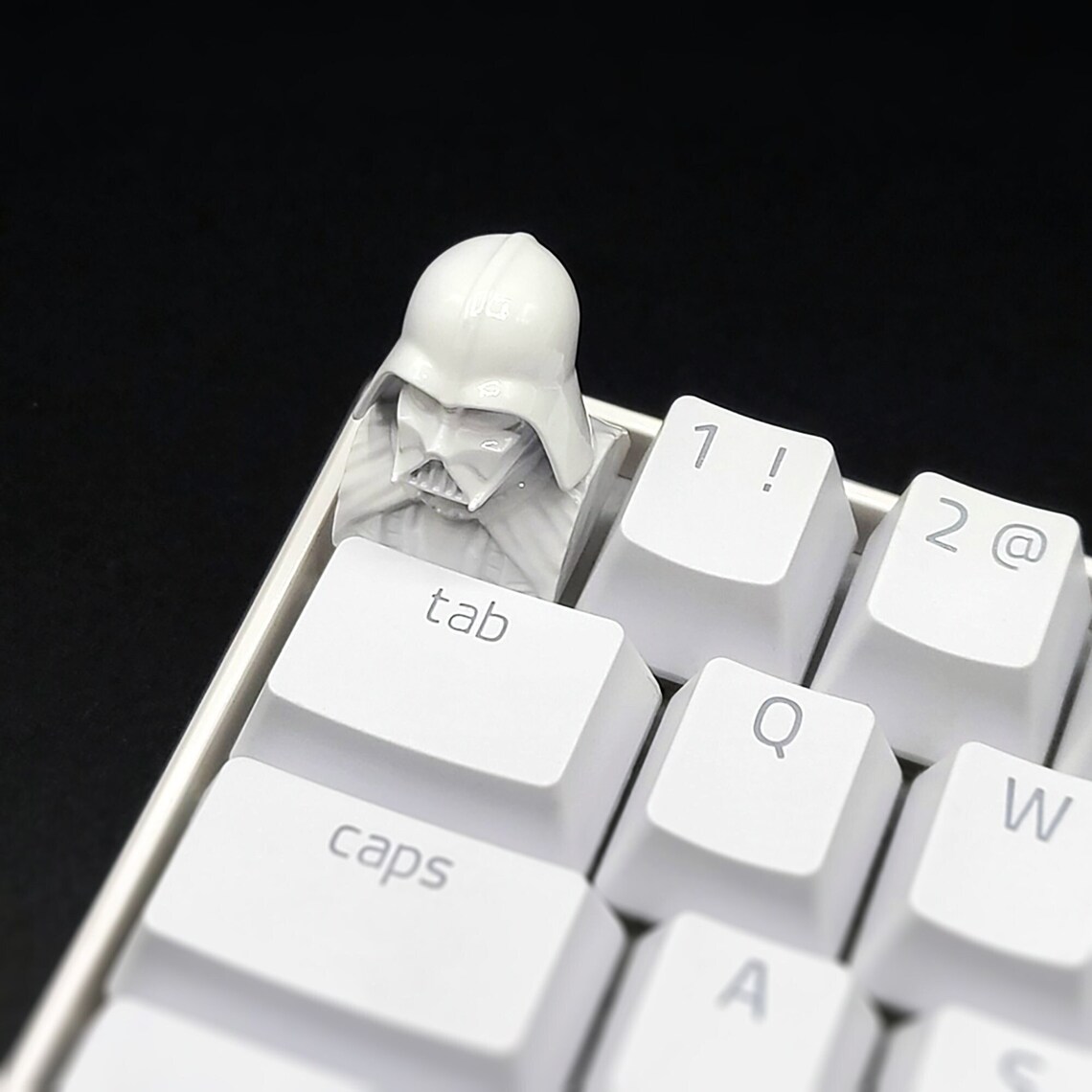 Star Wars Darth Vader White Non-led Keycaps Handmade Resin - Etsy