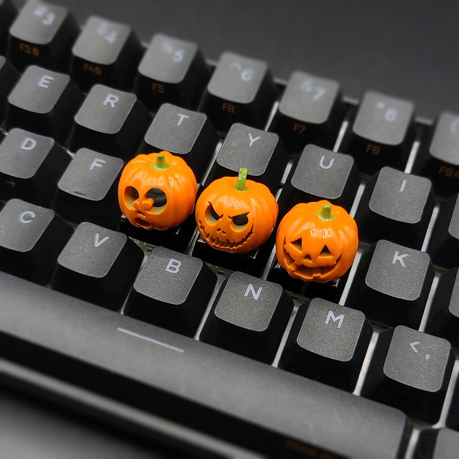 Halloween Pumpkin Backlit LED Keycaps Handmade Resin Custom Artisan - Etsy