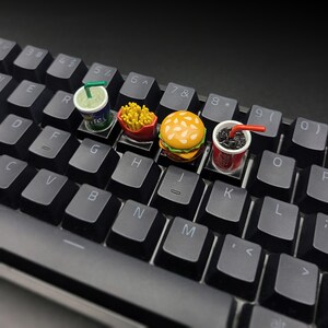 Single Cheese Burger Combo Keycaps Handmade Resin Custom Artisan - Etsy