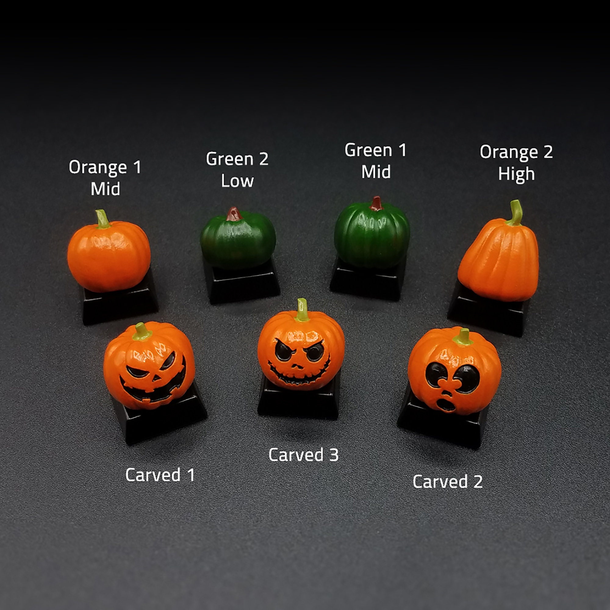 Halloween Pumpkin Keycaps Handmade Resin Custom Artisan - Etsy