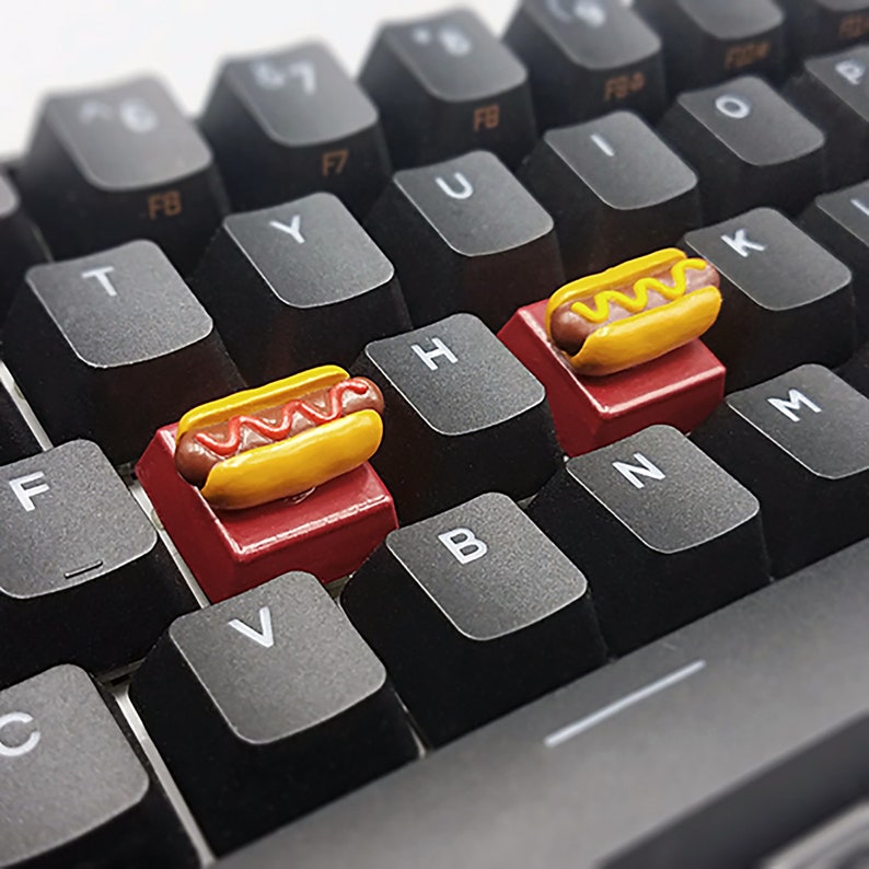 Hot Dog Keycaps Handmade Resin Custom Artisan - Etsy