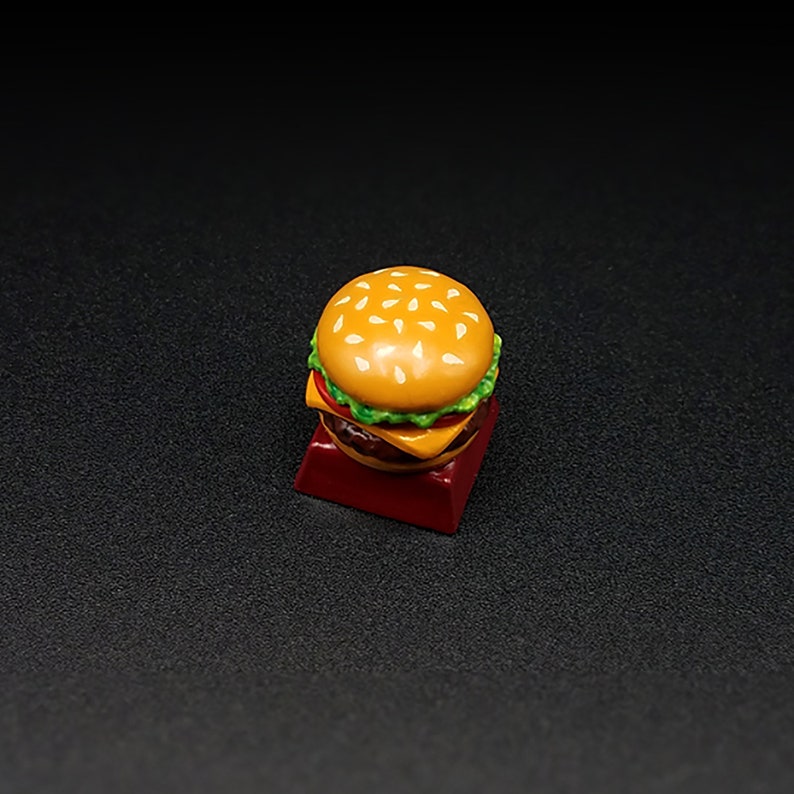 Single Cheese Burger Combo Keycaps Handmade Resin Custom | Etsy