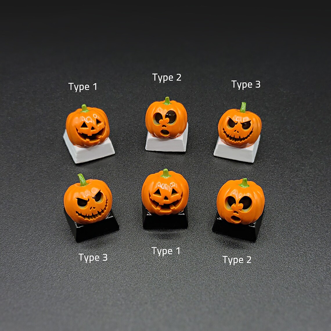 Halloween Pumpkin Backlit LED Keycaps Handmade Resin Custom - Etsy