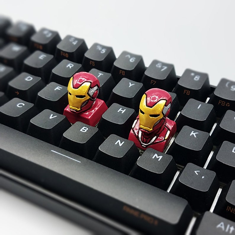 The Avengers Iron Man Backlit LED Keycaps Handmade Resin - Etsy
