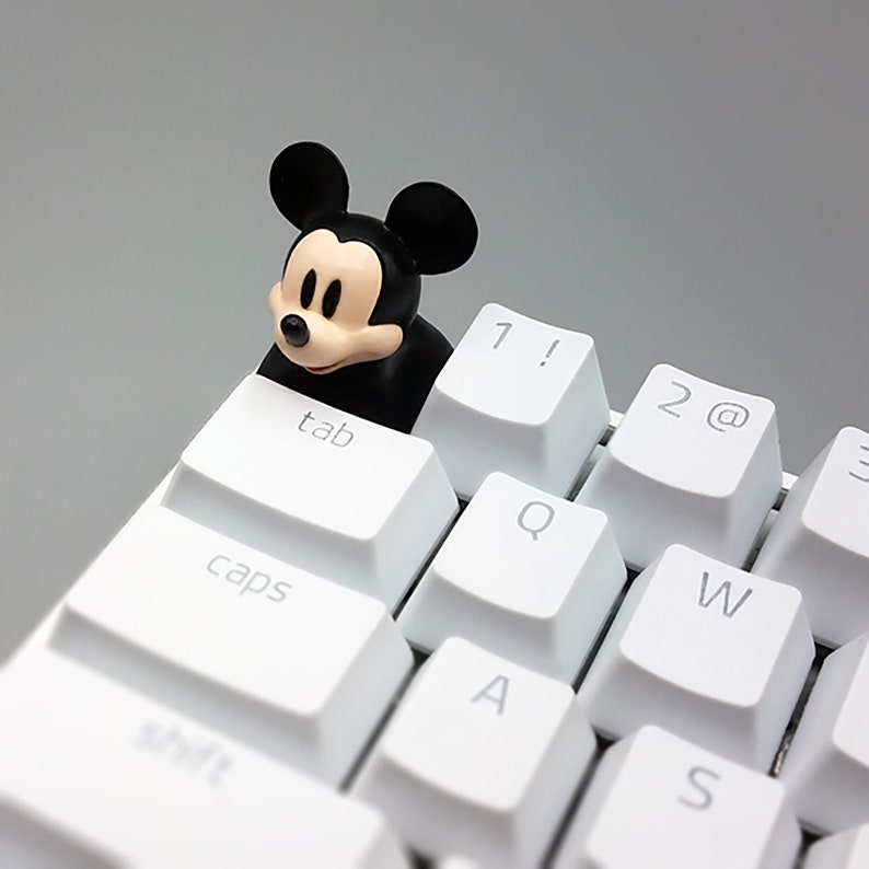 Mickey and Minnie Mouse Keycaps Handmade Resin Custom Artisan - Etsy