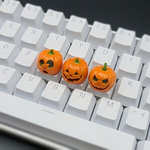 Halloween Pumpkin Backlit LED Keycaps Handmade Resin Custom Artisan - Etsy