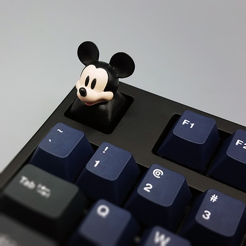 Mickey and Minnie Mouse Keycaps Handmade Resin Custom Artisan - Etsy