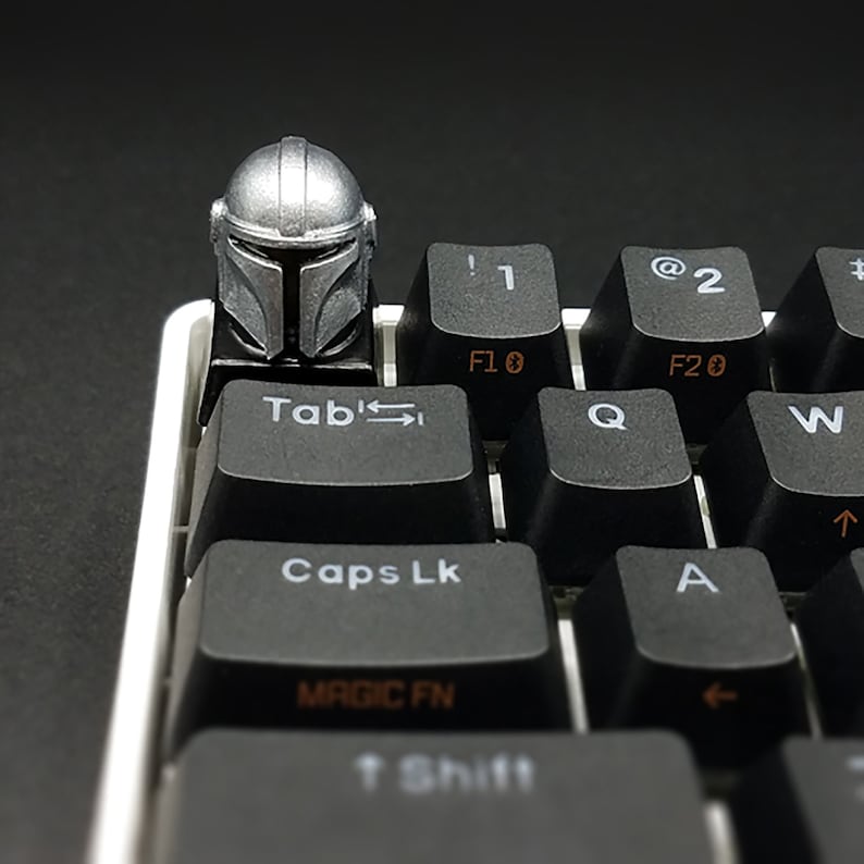 Star Wars Mandalorian Keycap Handmade Resin Custom Artisan | Etsy